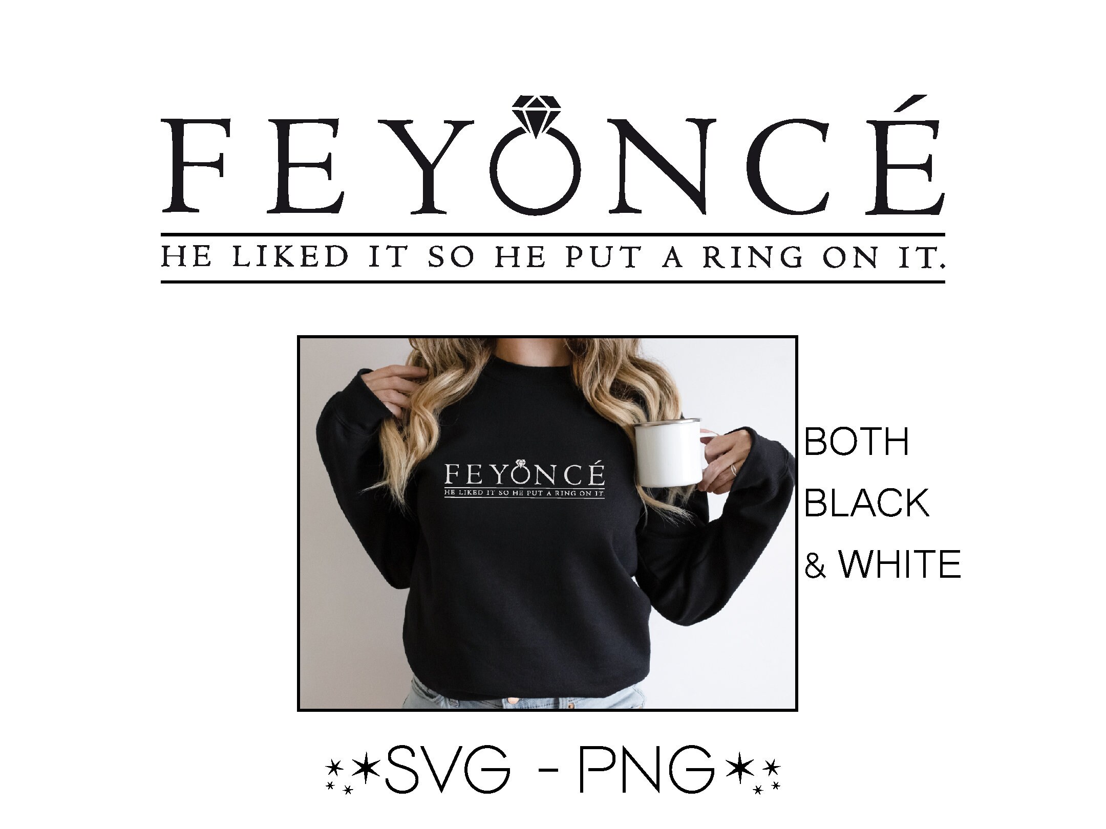 Feyonce Engagement SVG. Fun Fiancée PNG for Sublimation, Cutting ...