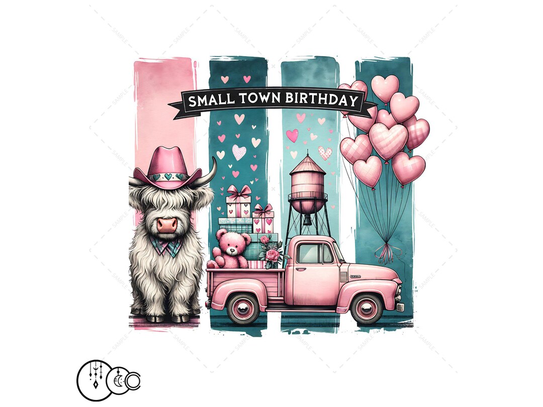 Small Town Birthday PNG | Cute Countryside Theme Birthday PNG Shirt ...