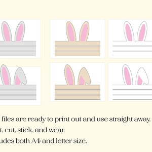 SVG Easter Bunny Crown Bundle, PNG Kids Party Hats for Easter, Ideal ...