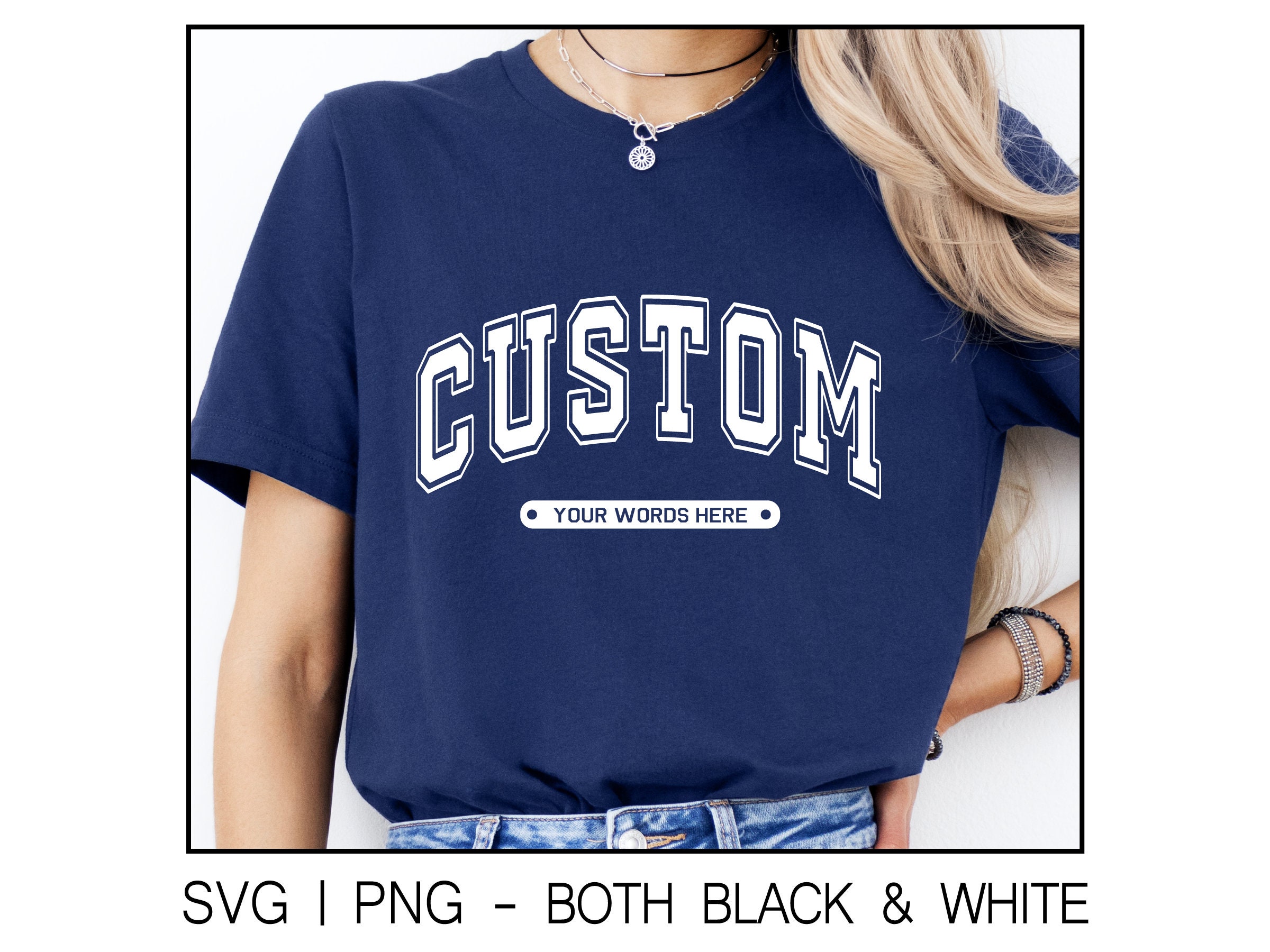 Custom Varsity Style SVG & PNG Personalized Graphics for Sublimation ...