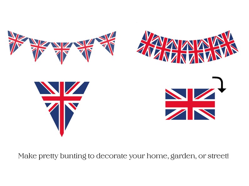 Union Jack Flag Templates SVG, PNG Ideal for Coronation Parties ...