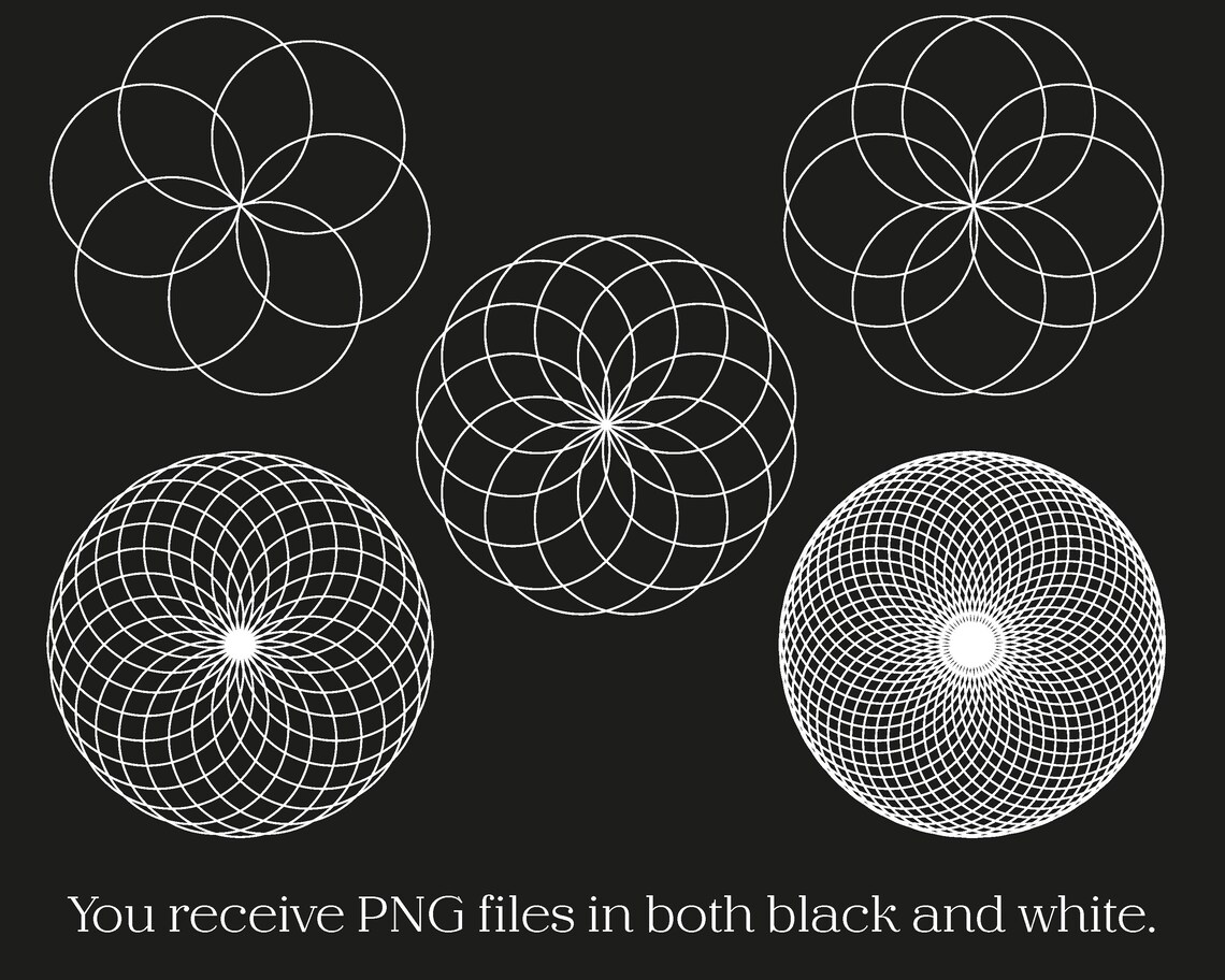 Y2k Circular Patterns SVG, PNG. Trippy Infinite Patterns for ...