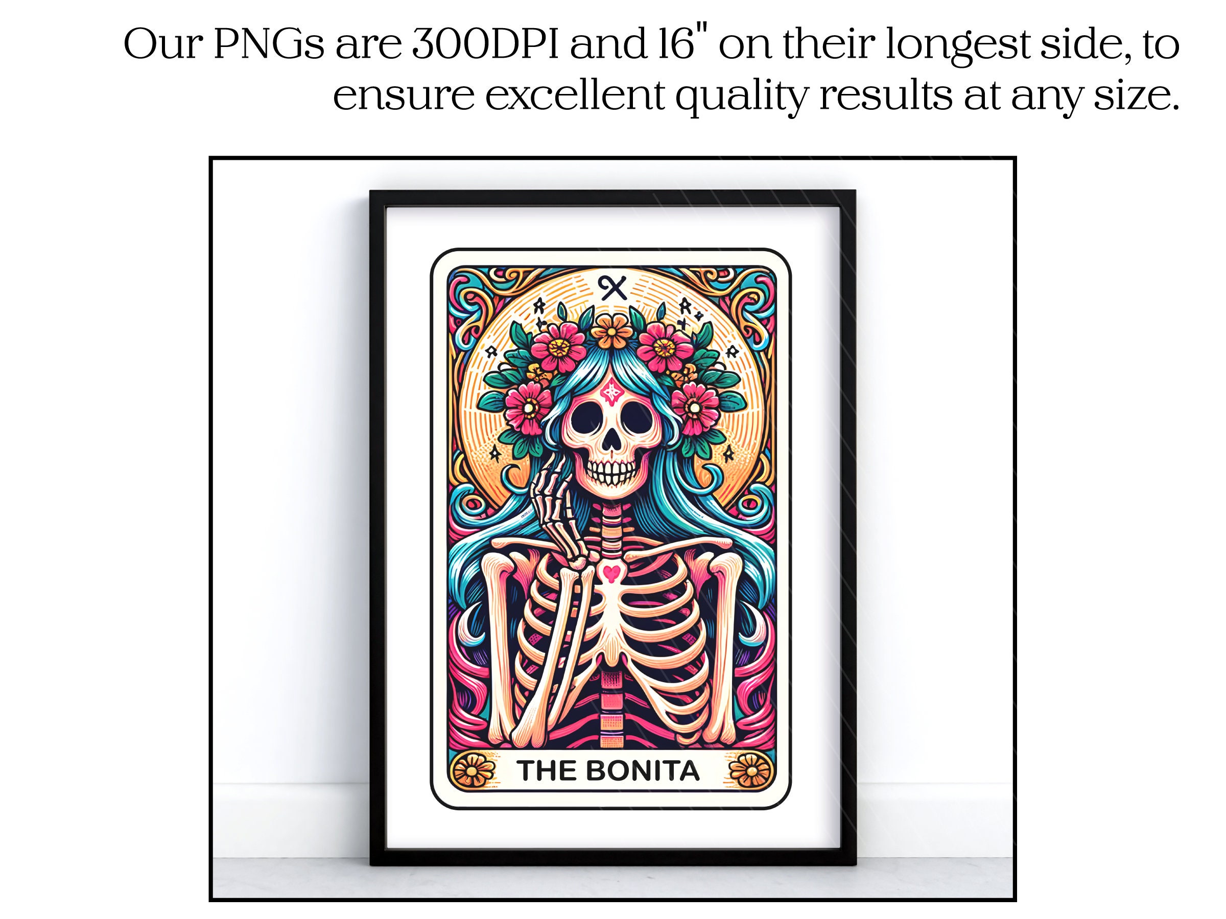 The Bonita Tarot Card PNG Beautiful Skeleton I Feel Bonita Affirmation ...