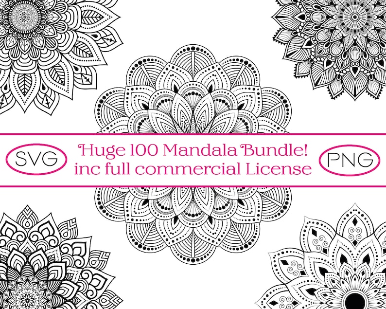 Huge Mandala SVG Bundle Zentangle Art Bundle. Geometric - Etsy