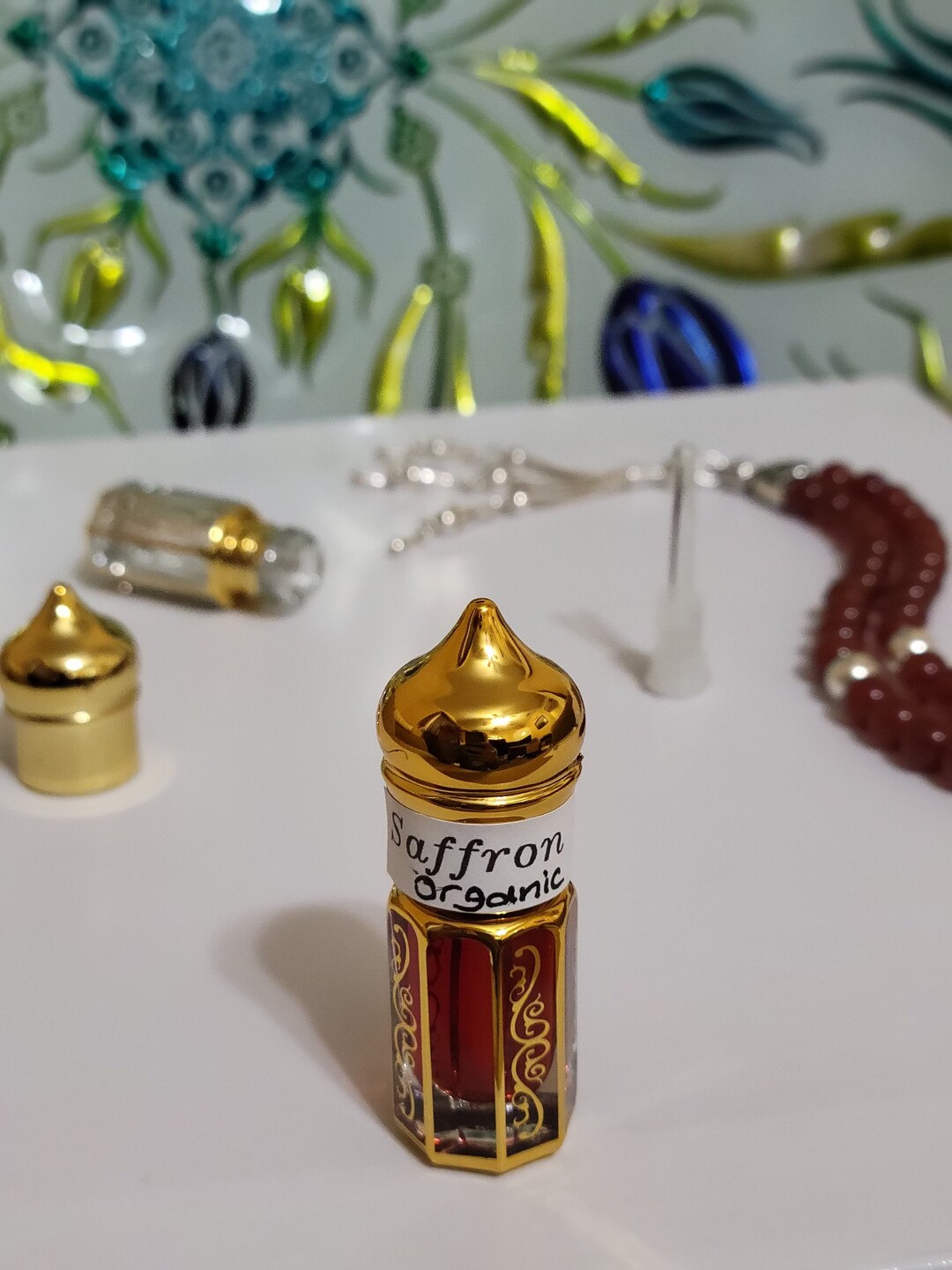 Organic Saffron Oud Arabian Attar Premium Unisex Perfume Alcohol-free ...