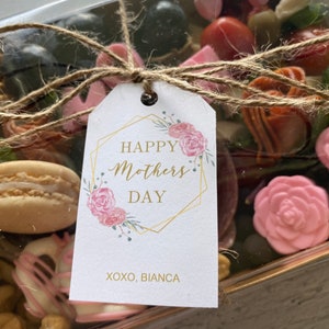 Editable Happy Mothers Day Gift Tags | Printable | Florals | Custom ...