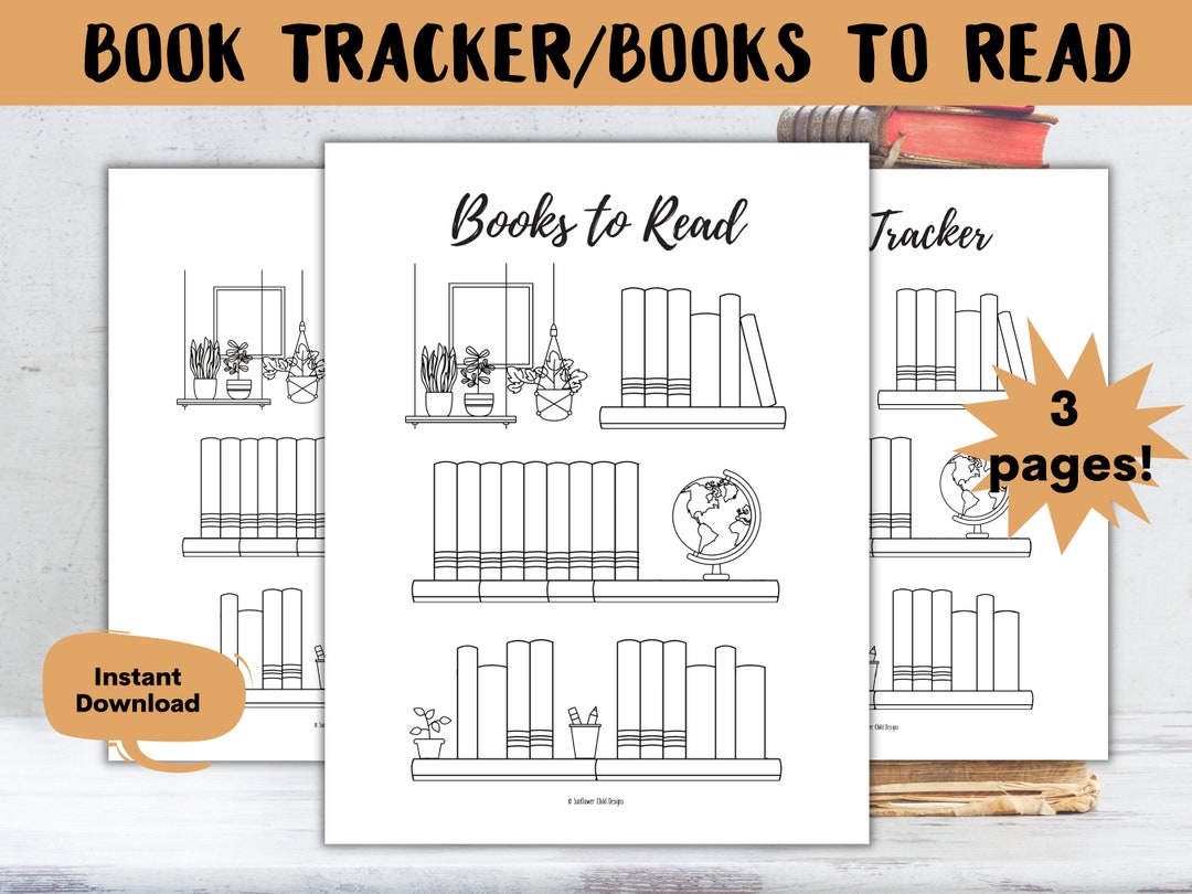 Book Tracker Printable US Ltr A4 A5 - Etsy