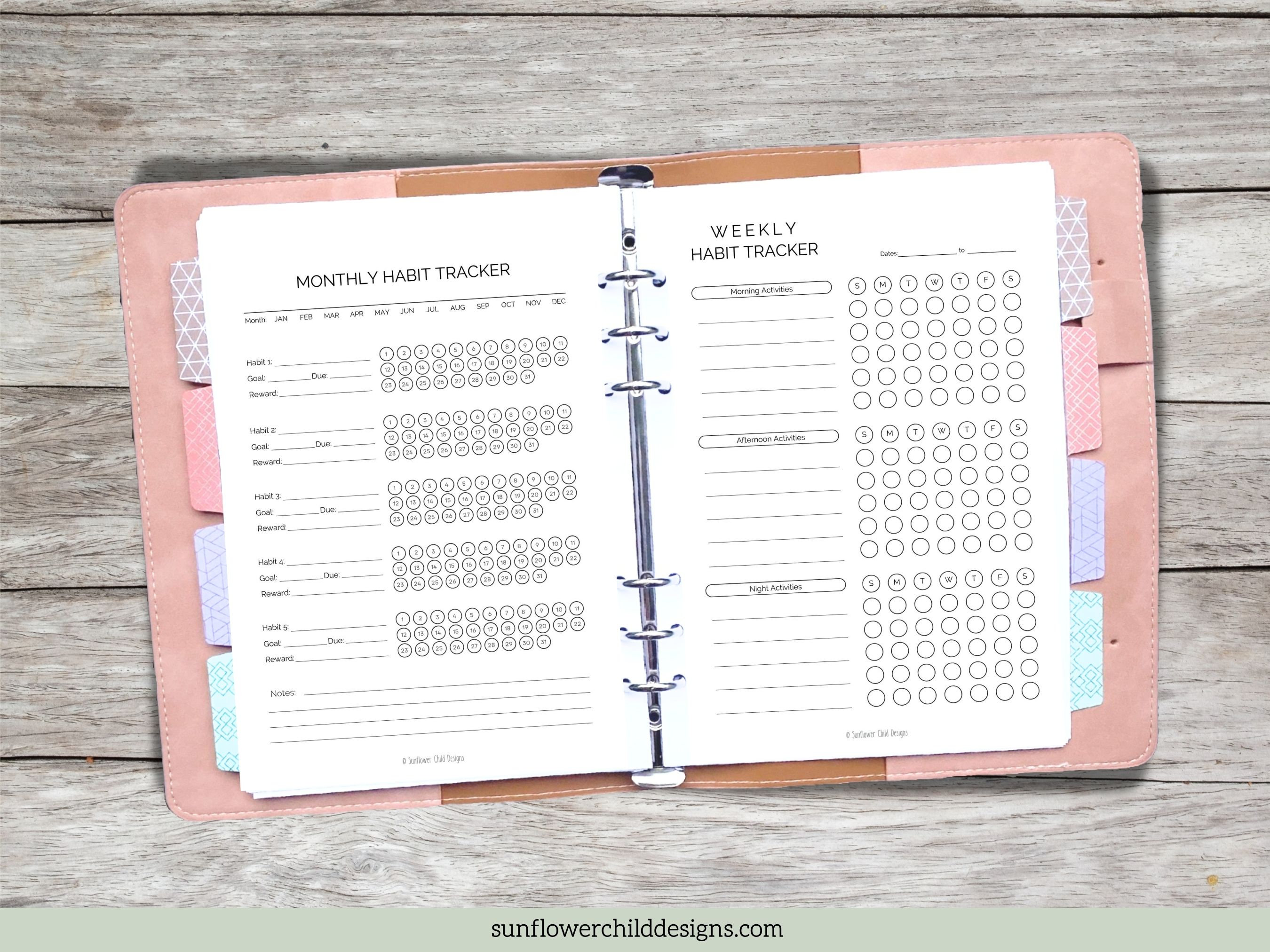 Habit Tracker Printable Bundle - Etsy