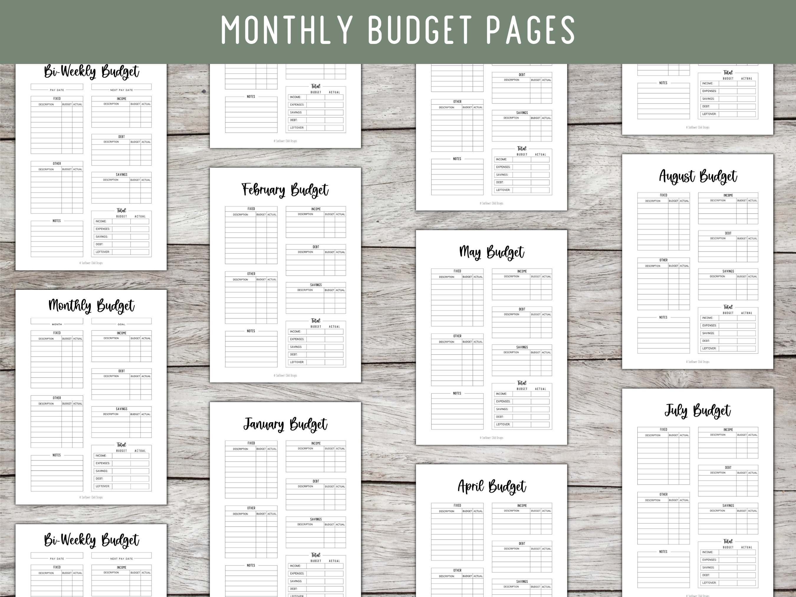 Budget Planner Printables, Financial Planner Printables, PDF Over 50 ...