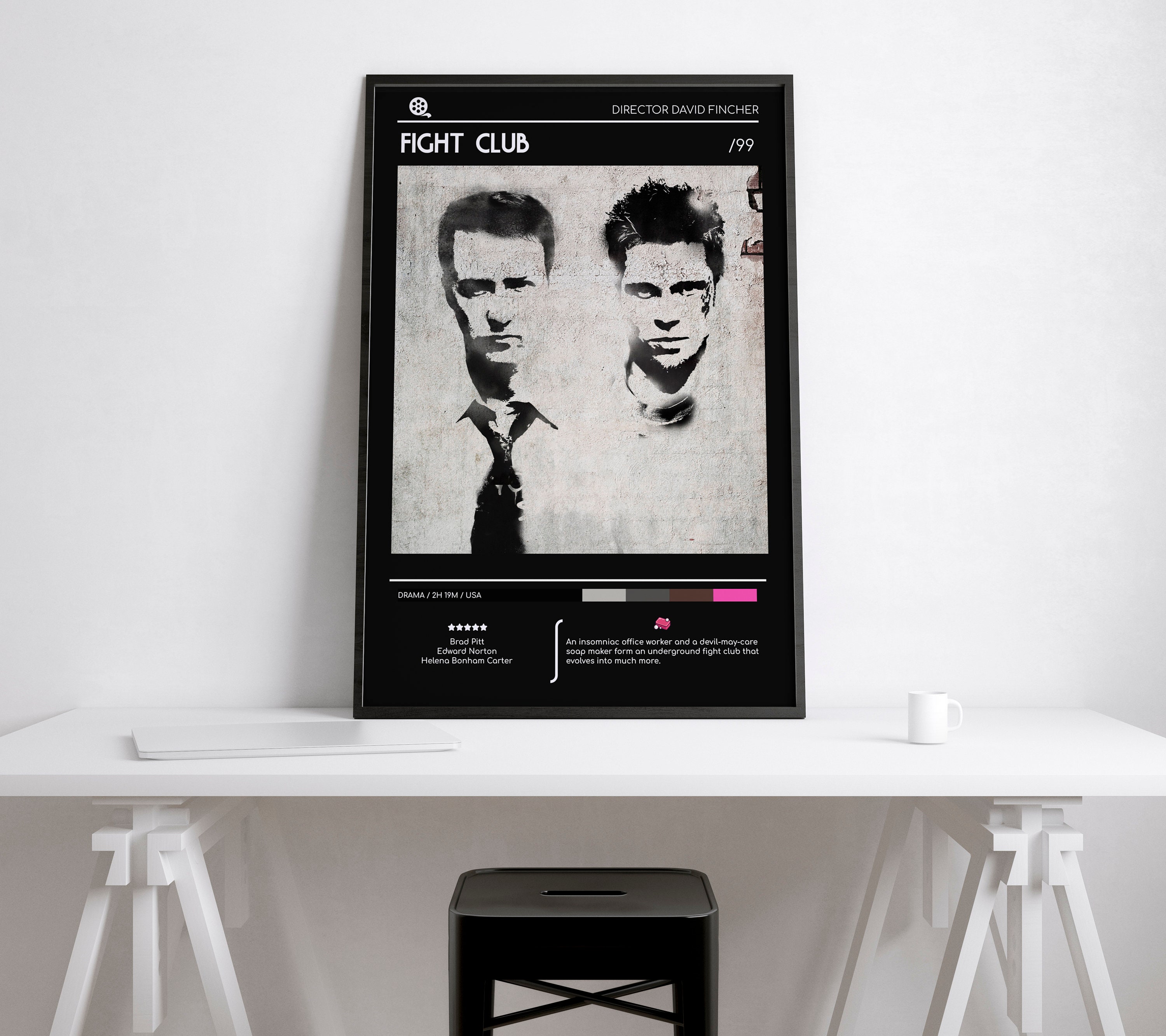 Fight Club / David Fincher / Fight Club Poster / Brad Pitt Poster ...