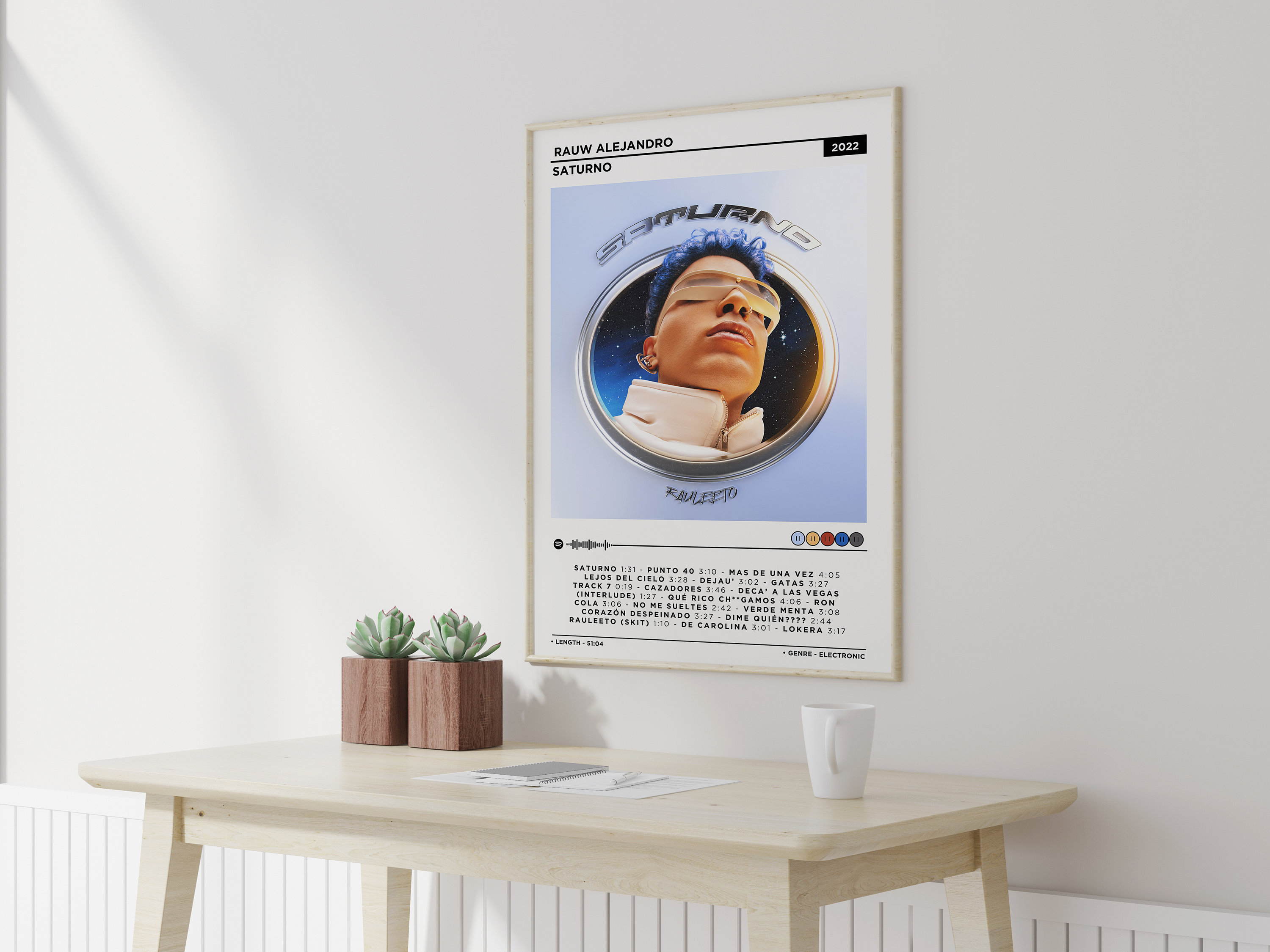 Rauw Alejandro - Saturno Album Poster / Rauw Alejandro Poster ...