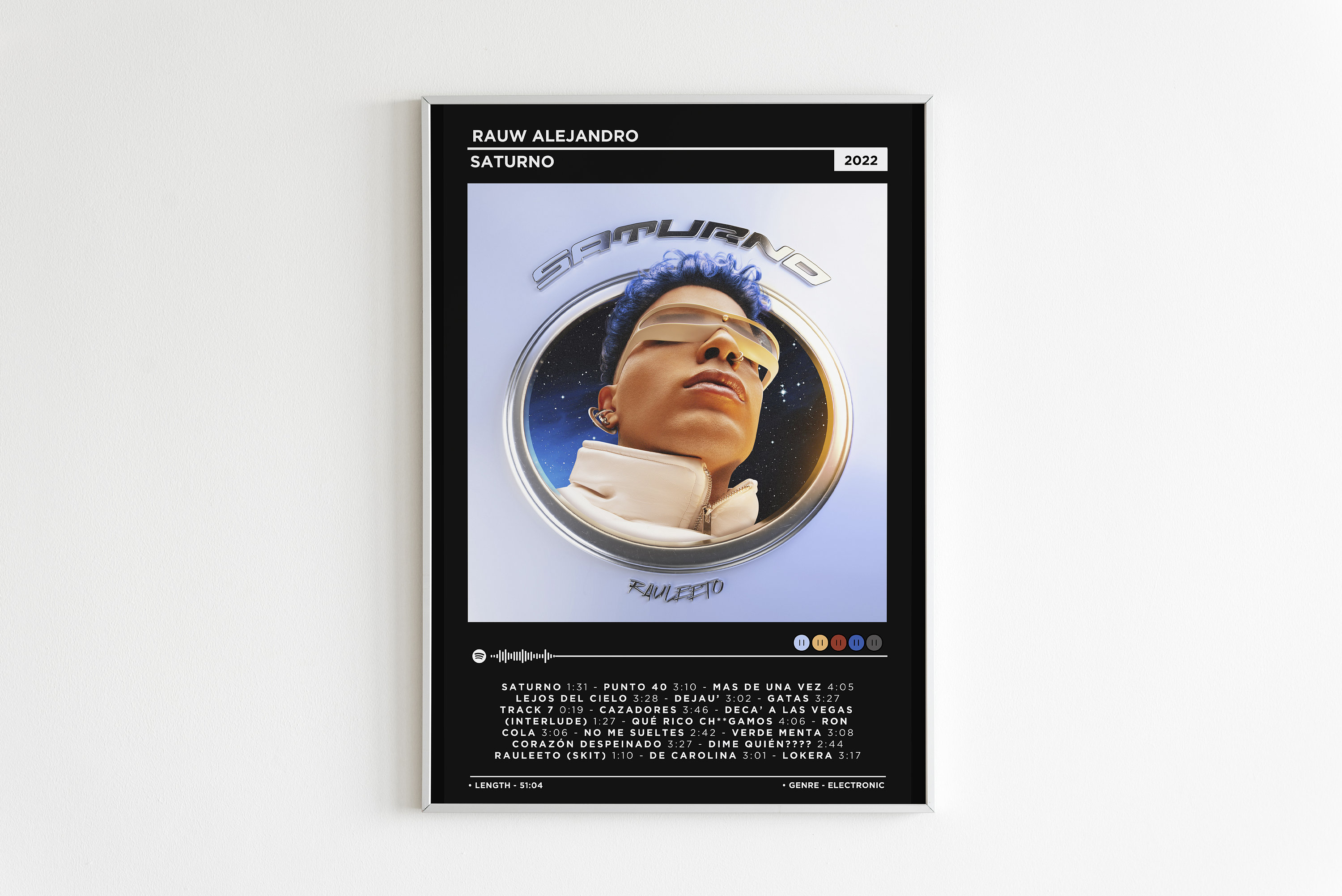 Rauw Alejandro - Saturno Album Poster / Rauw Alejandro Poster ...