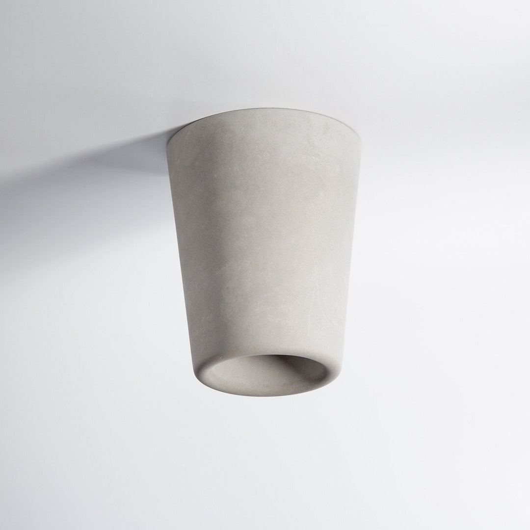 Minimalist Concrete Ceiling Spotlight, Fixture Round, Flush Mount ...