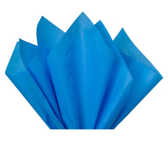 Brilliant Blue Tissue Paper Squares Bulk 24 Sheets Premium - Etsy
