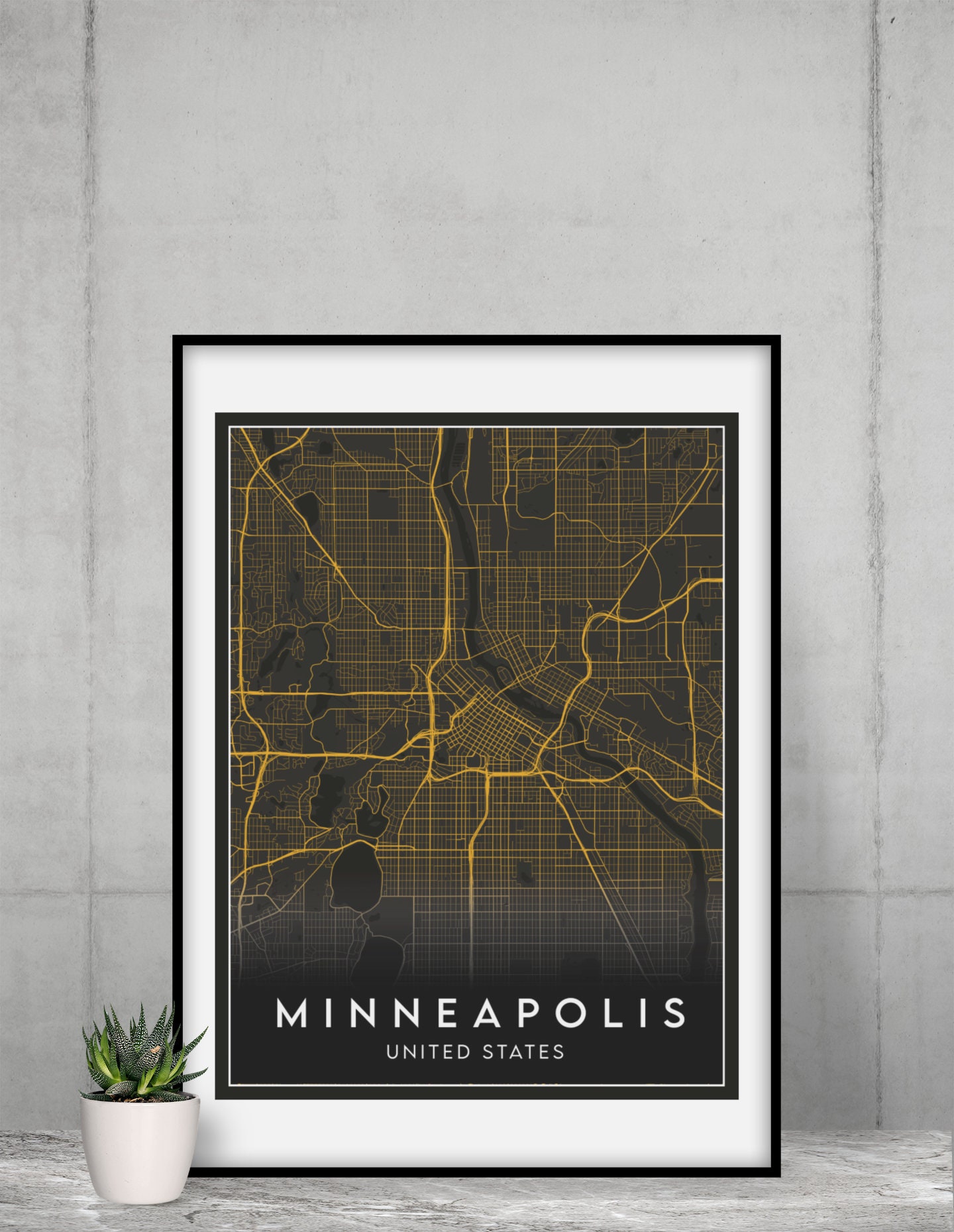 Hometown Street Map Poster Custom City Map Art Print and Frame Canvas ...