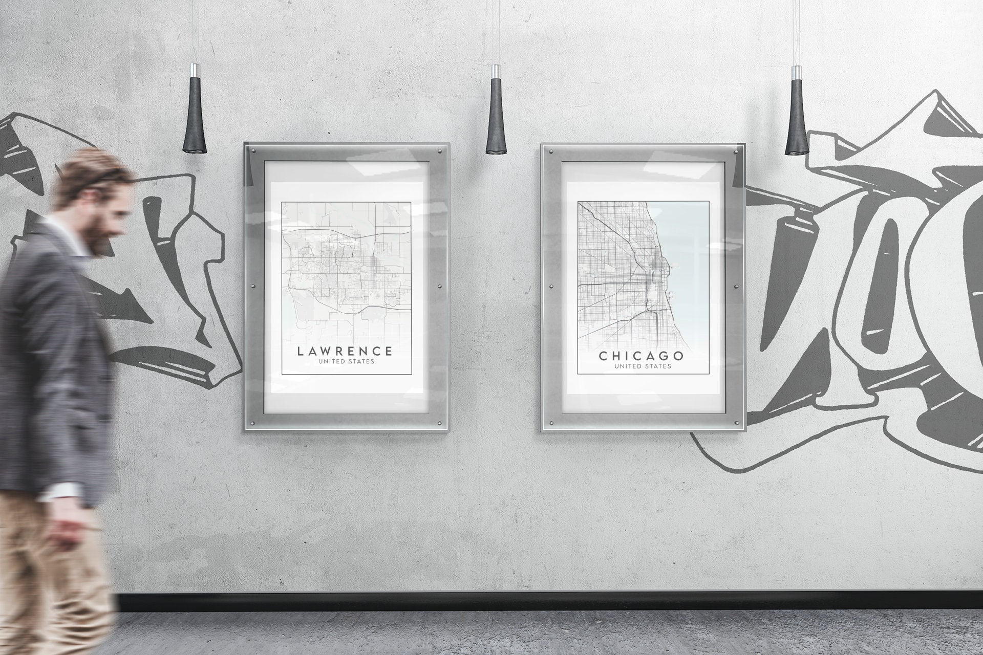 Hometown Street Map Poster Custom City Map Art Print and Frame Canvas ...