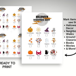 Halloween Scavenger Hunt Printable | Halloween Scavenger Hunt for Kids ...