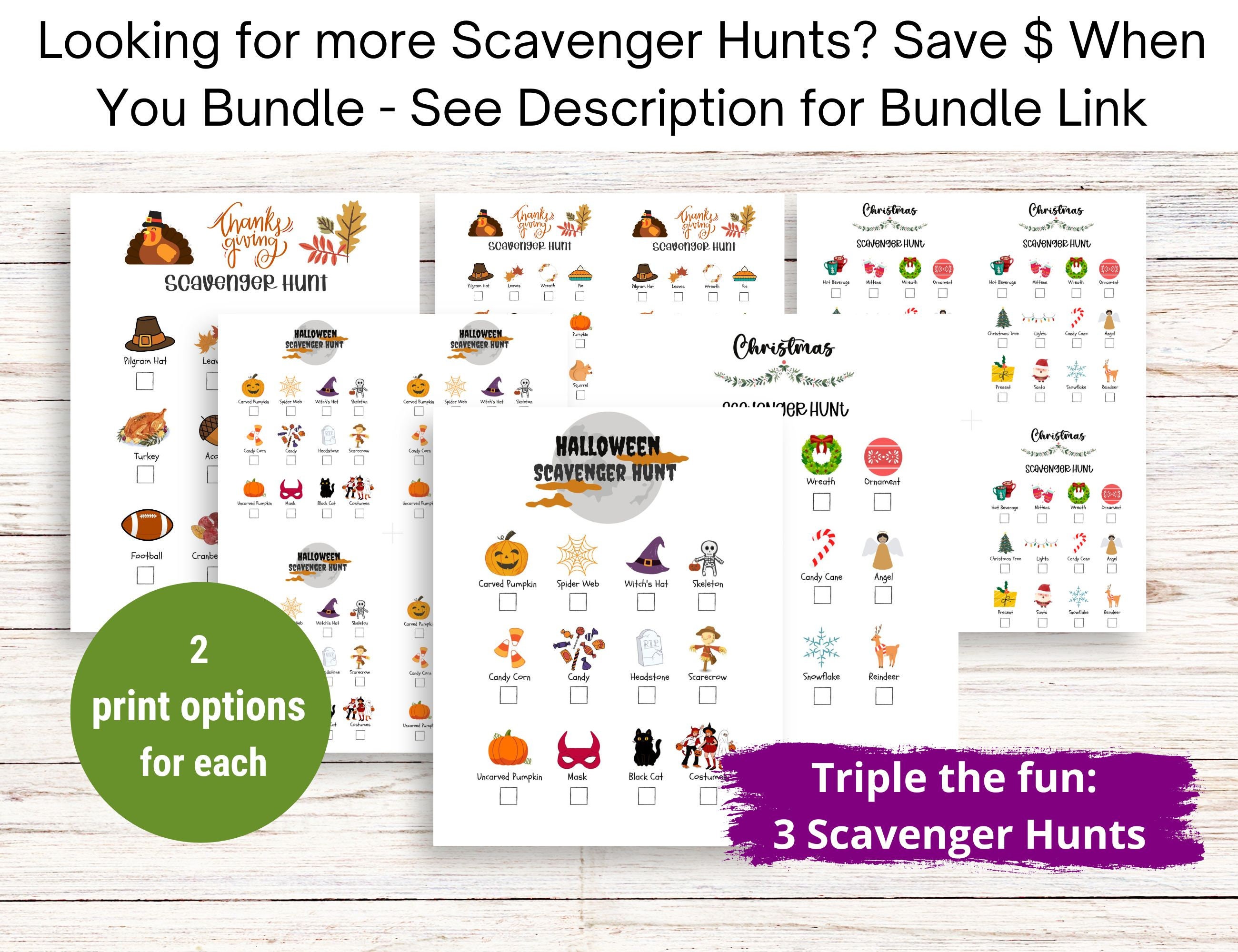 Thanksgiving Scavenger Hunt Printable Thanksgiving - Etsy