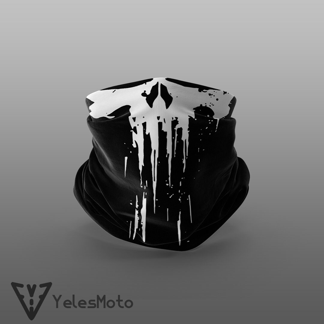 Punisher Neck Bandana Biker Bandana Unisex Man and Woman Sport Bandana ...