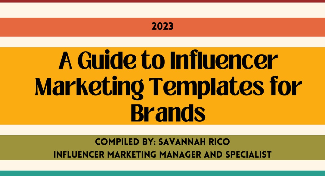 A Guide to Influencer Marketing Templates (for Brands and Small ...