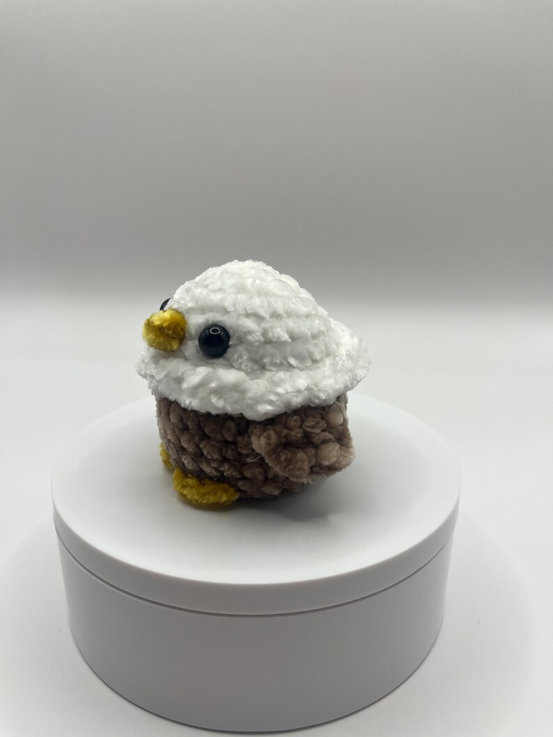 Crochet Eagle Stuffed Animal, Small Eagle Plushie, Bird Plush, Bald ...