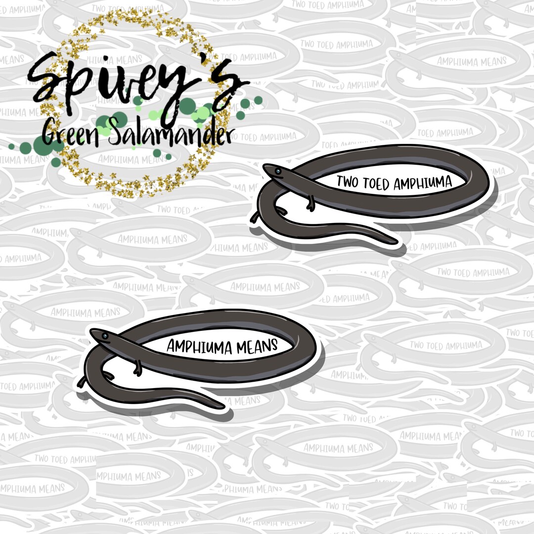 Two Toed Amphiuma Sticker Amphiuma Means Sticker Herpetology Amphibian ...