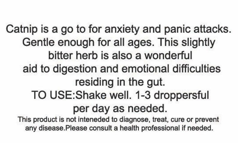 Catnip Elixir, Catnip, Nepeta Cataria, Organic Herbal Extract ...