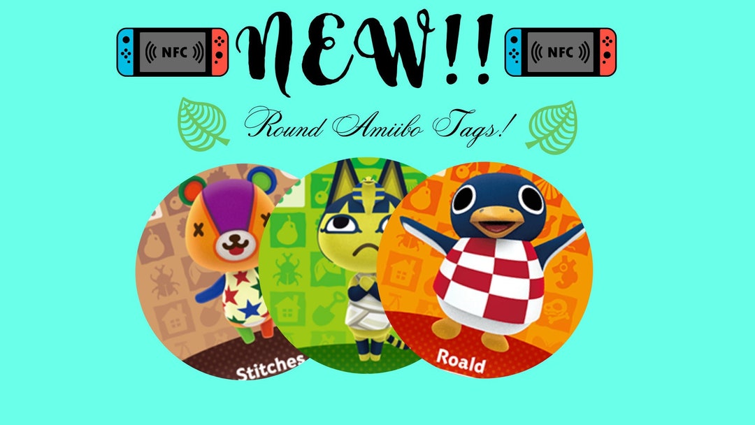 ROUND AMIIBO TAGS Pick Any Character, From Any Series Animal Crossing ...