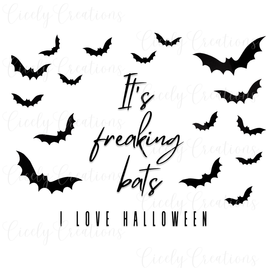 It's Freaking Bats I Love Halloween Sublimation Svg - Etsy