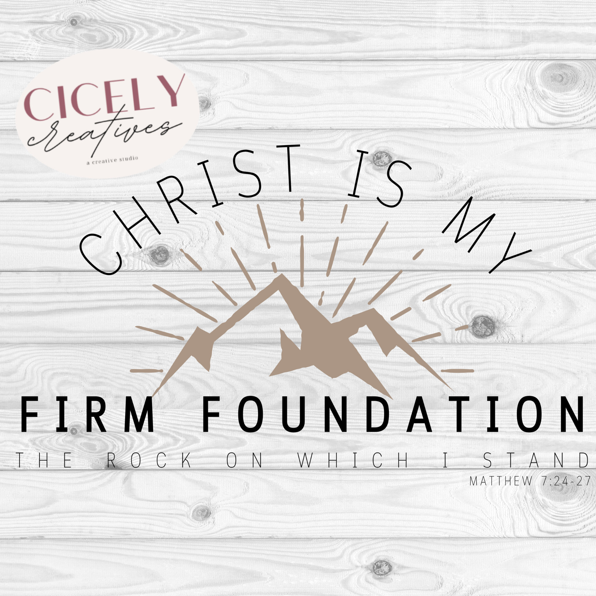 Christ is My Firm Foundation Svg Png Digital Download - Etsy