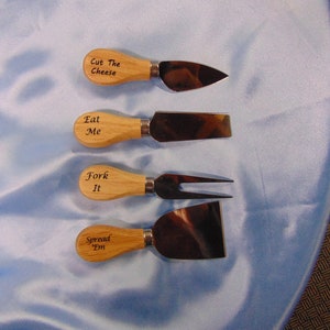 Cheese Knife Set – Funny Cheese Knives – Engraved Cheese Knives Set ...