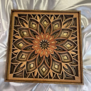 Mandala Wall Art. Layered Mandala Lasered Home Décor. Seven Layered ...