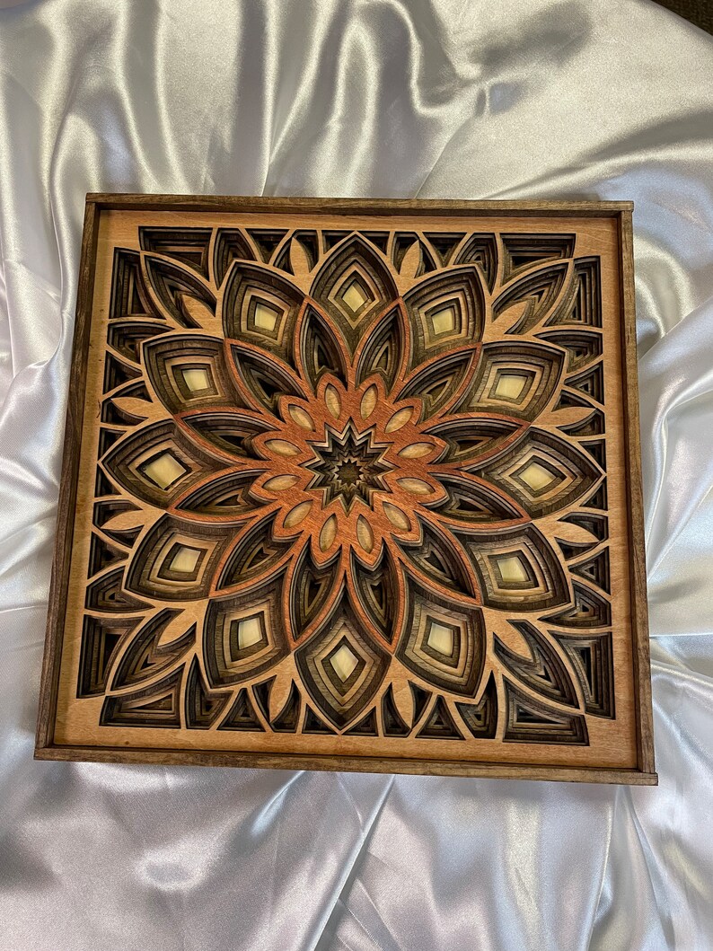 Mandala Wall Art. Layered Mandala Lasered Home Décor. Seven Layered ...
