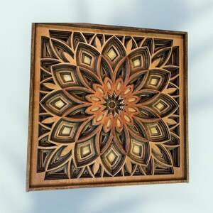Mandala Wall Art. Layered Mandala Lasered Home Décor. Seven Layered ...