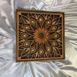 Mandala Wall Art. Layered Mandala Lasered Home Décor. Seven Layered ...