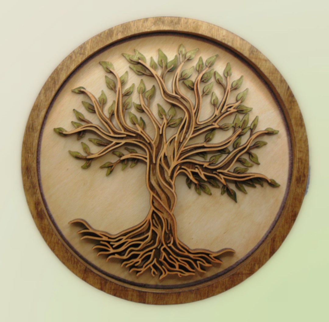 TREE of LIFE Wood, Layered Wood ART, Wooden Tree Décor, Elegant Design ...