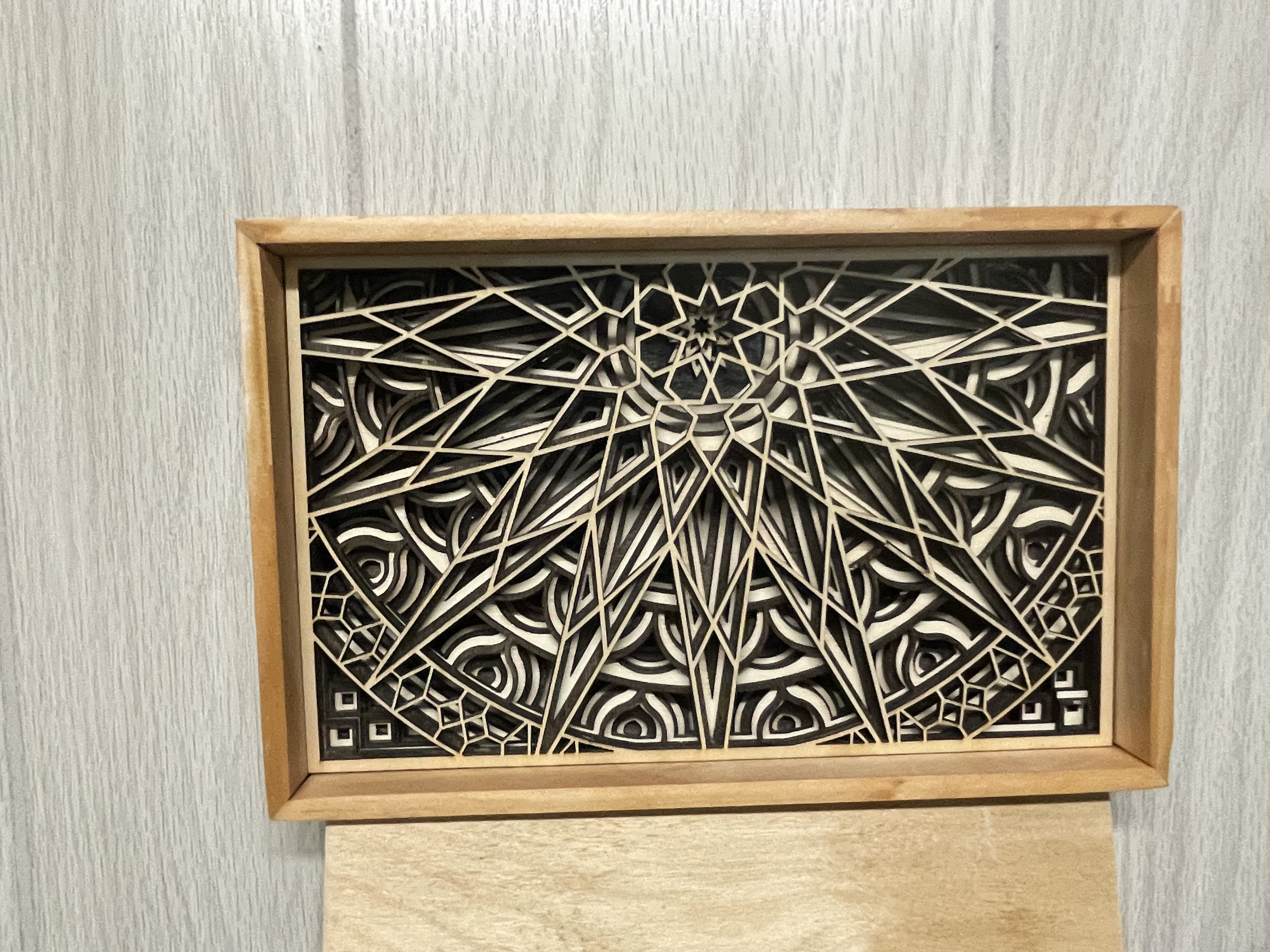 Seven Layered Framed MANDALA Wooden GEOMETRIC Wall ART – Multilayer Art ...