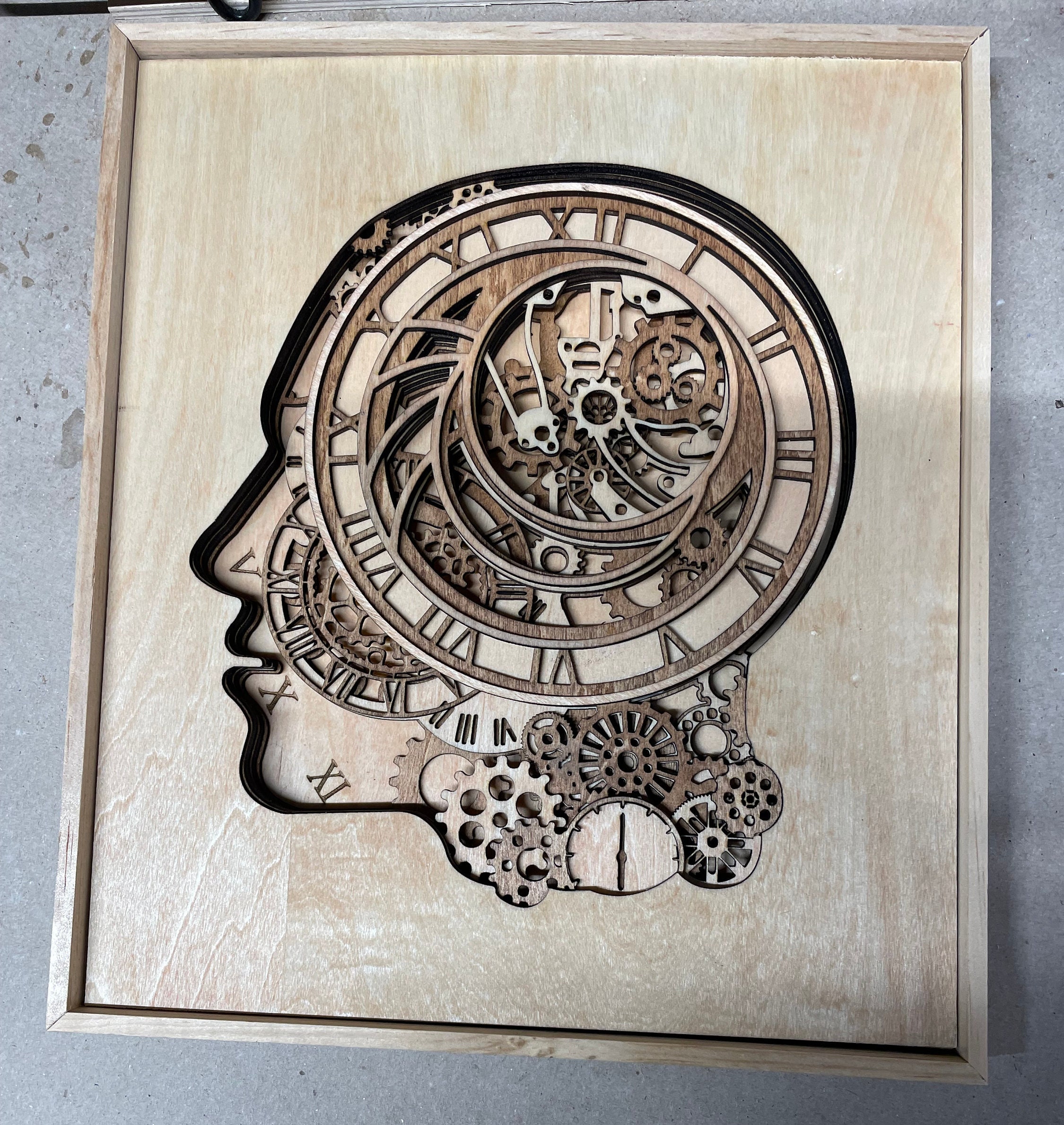 Steampunk Wall Art – Wooden Multilayer Wall Art – Steampunk Layered ...