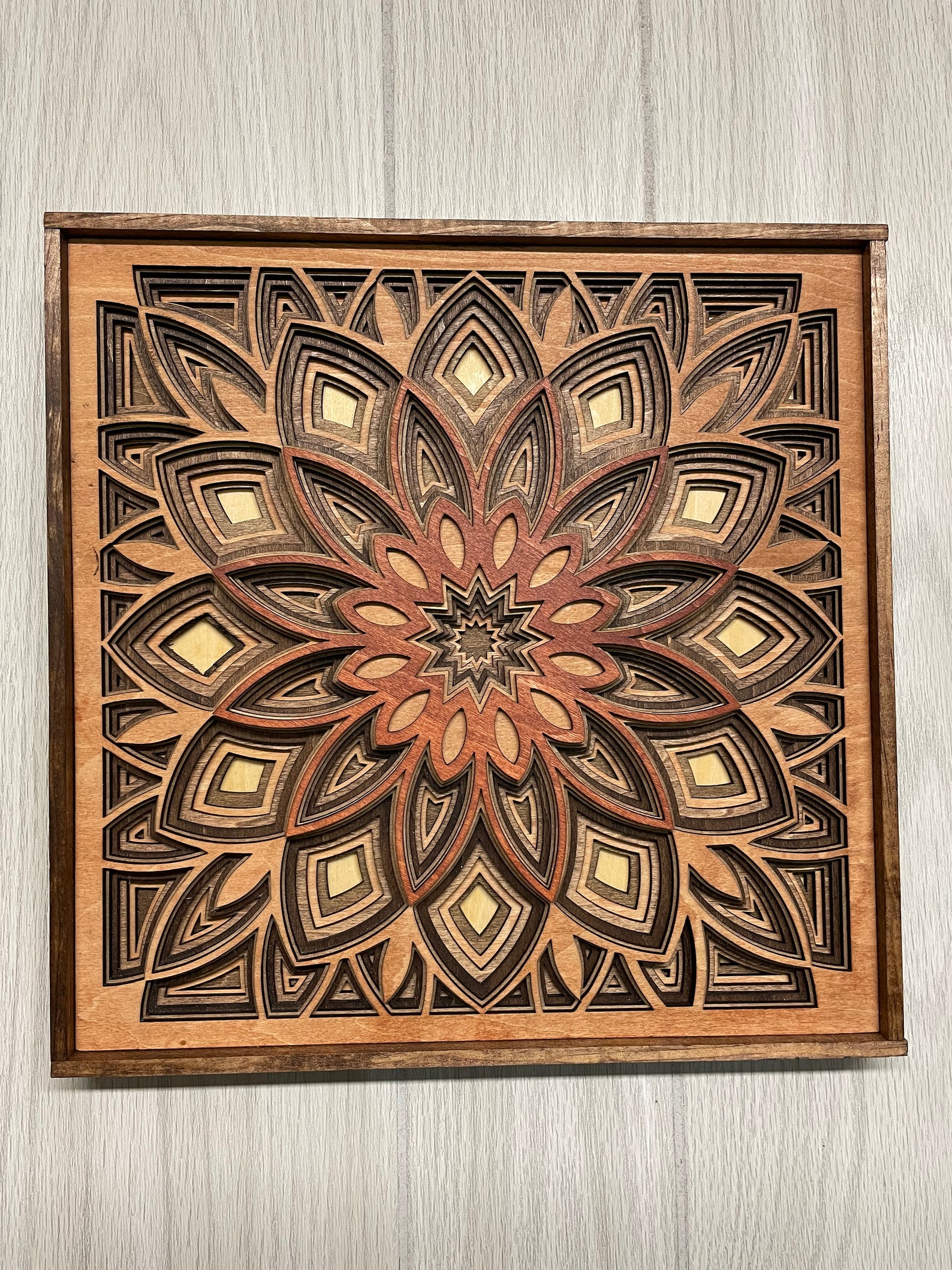 Mandala Wall Art. Layered Mandala Lasered Home Décor. Seven Layered ...
