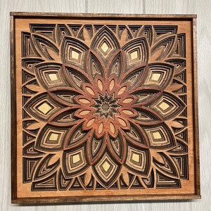 Mandala Wall Art. Layered Mandala Lasered Home Décor. Seven Layered ...