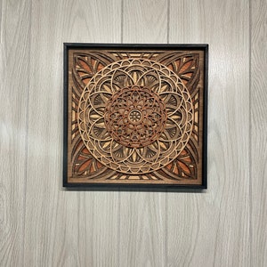 Mandala Wall Art. Layered Mandala Lasered Home Décor. Seven Layered ...
