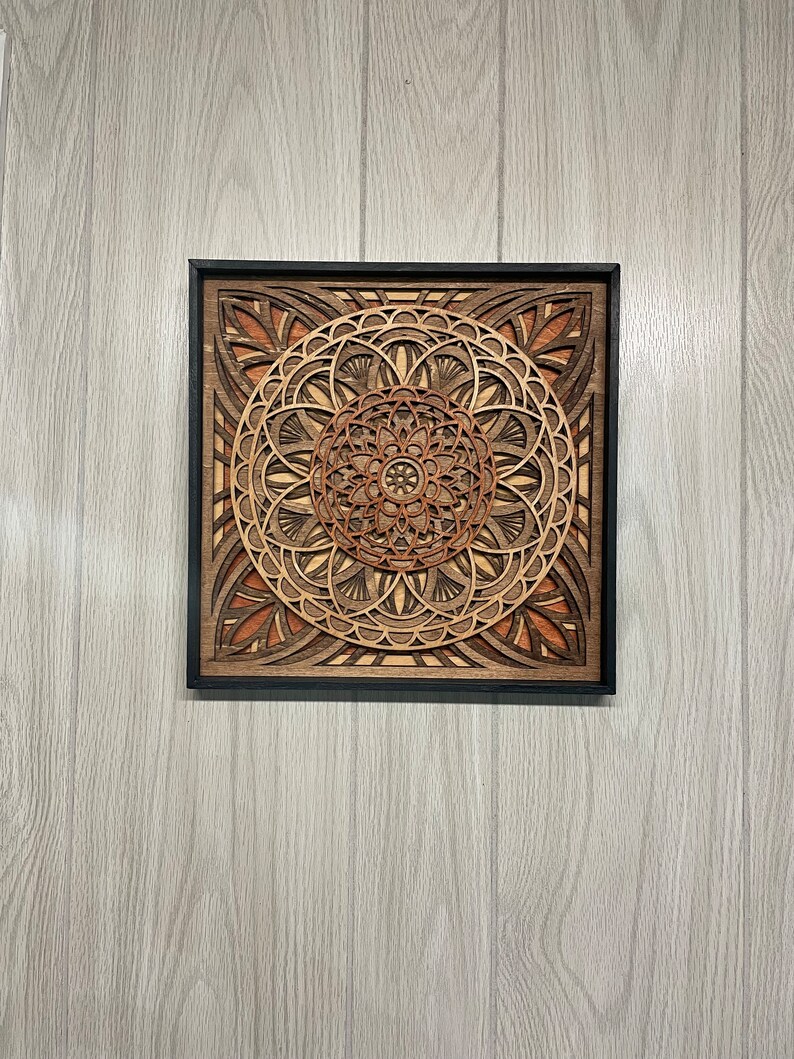 Mandala Wall Art. Layered Mandala Lasered Home Décor. Seven Layered ...