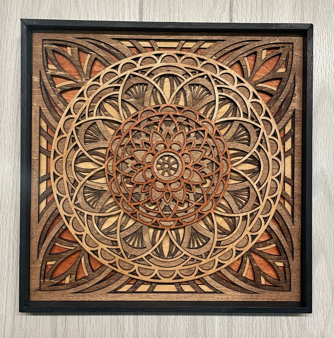 Mandala Wall Art. Layered Mandala Lasered Home Décor. Seven Layered ...