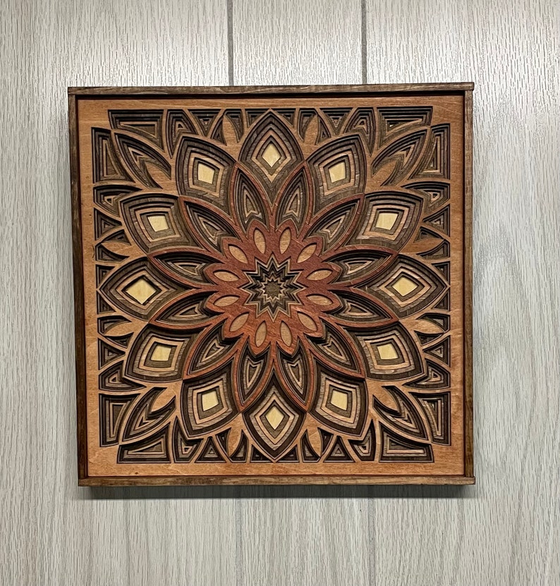 Mandala Wall Art. Layered Mandala Lasered Home Décor. Seven Layered ...