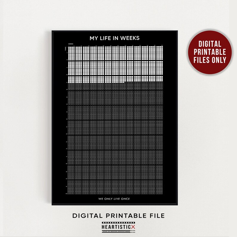 Memento Mori Custom Life Calendar, Digital Printable, Stoic Reflection ...