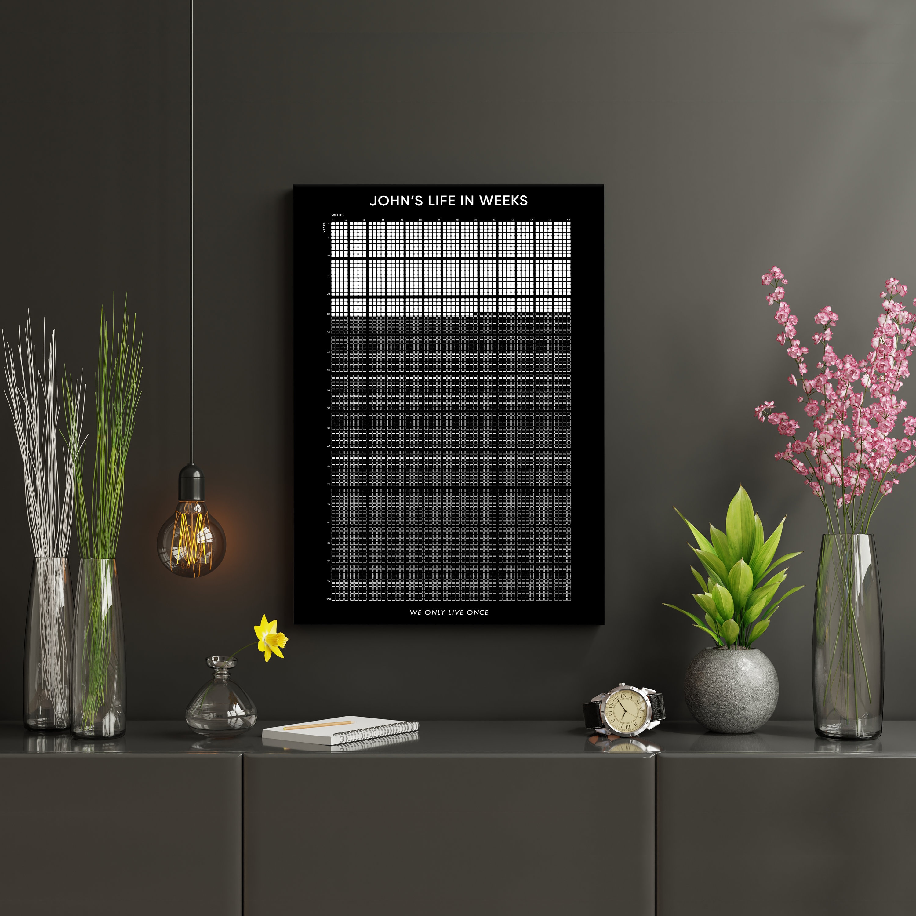 Memento Mori Custom Life Calendar, Digital Printable, Stoic Reflection ...