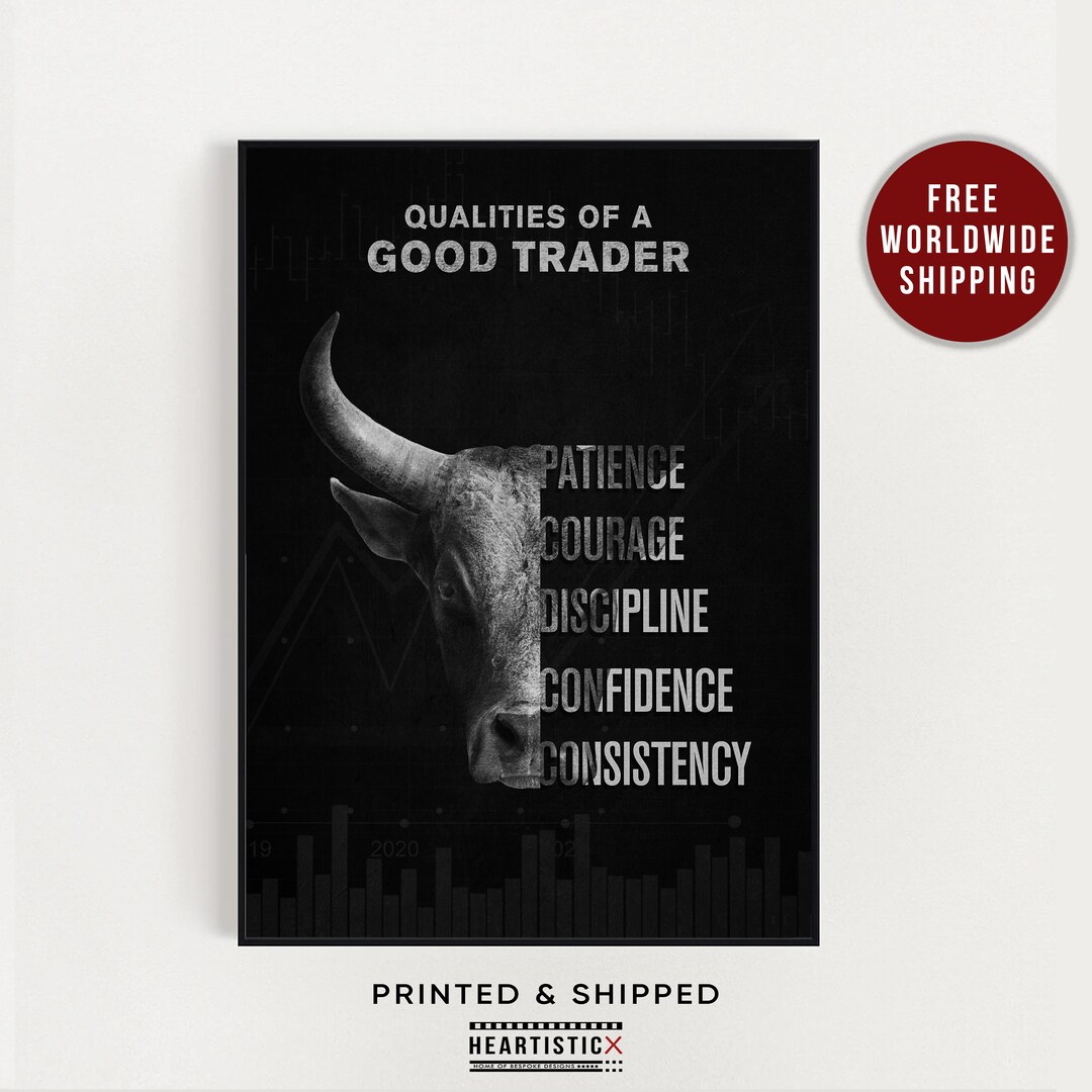Quality of A Good Trader, Motivational Poster Print, Office Wall Art ...