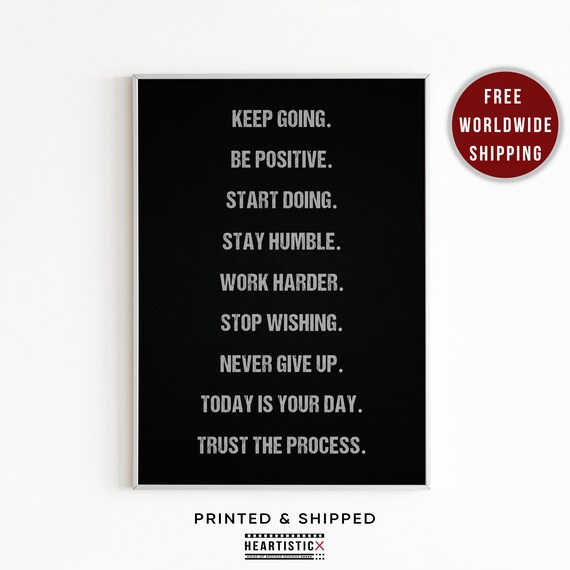 Hustle Rules Motivational Poster Print Mamba Mentality 7 - Etsy