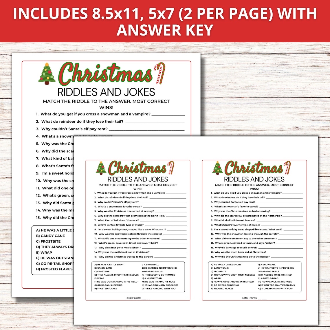 Christmas Riddles Game, Printable Christmas Games for Kids, Fun ...