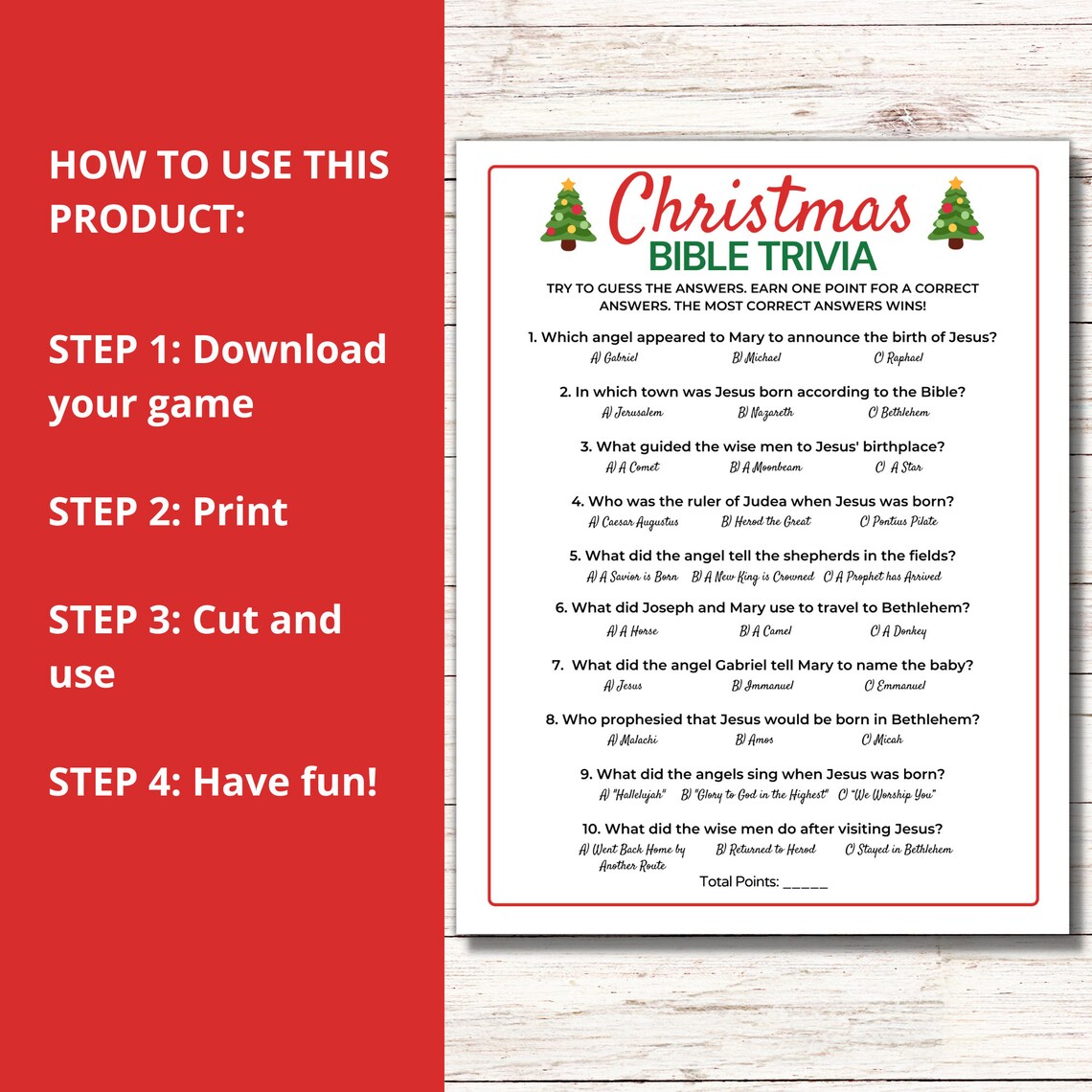 Christmas Bible Trivia Game, Printable Christmas Games, Fun Christmas ...
